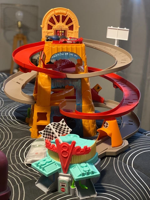 DISNEY PIXAR CARS Mountain Race Playset Radiator Springs w/ 2 Cars~No ...