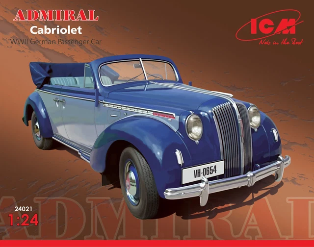 ICM 1:24 24021 Admiral Cabriolet WWII German Passenger Car EUR 32,39 ...