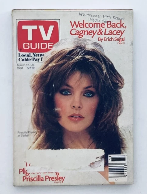 TV GUIDE MAGAZINE March 17 1984 Priscilla Presley WA-Baltimore Ed. £7. ...