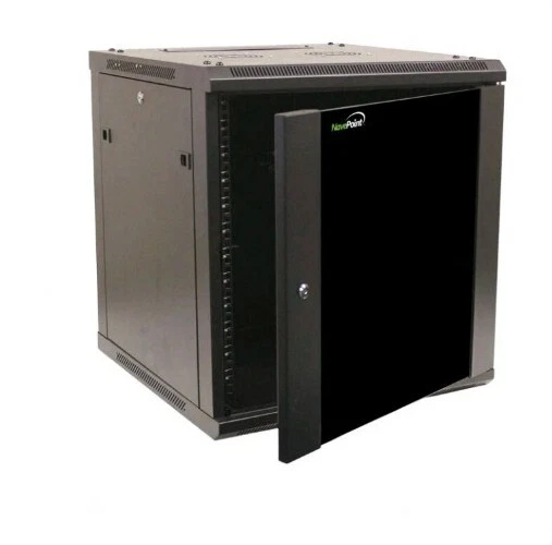 12U WALL MOUNT Network Server 600mm Depth Cabinet Rack Enclosure Glass ...