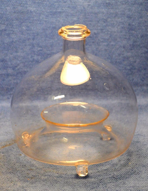 ANTICA MOSCAROLA MOSCHERA Vetro Soffiato Epoca Acchiappa Mosche 1800 ...