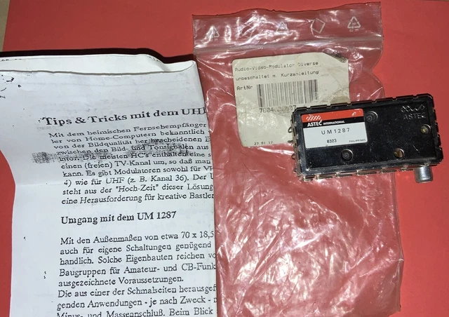 ASTEC INTERNATIONAL UM 1287 UHF-Modulator Bedienungsanleitung ...