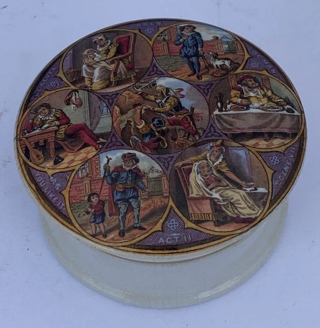 PRATTWARE POT LID The Seven Ages Of Man William Shakespeare £31.40 ...