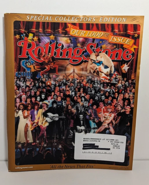 ROLLING STONE MAGAZINE 1000th Issue 3D Hologram Covers Special ...