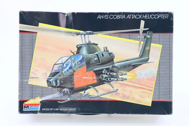 MONOGRAM AH-1S COBRA Attack Helicopter 1/48 Model Kit 5444 NEW $18.99 ...