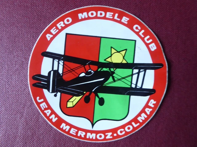 AUTOCOLLANT STICKER AEROMODELISME Aero Modele Club Jean Mermoz Colmar ...