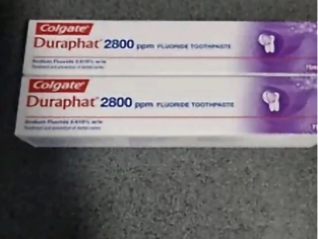BNWT 2X Durophat Flouride Toothpaste Colgate 2800ppm Exp 2026 75g £23. ...
