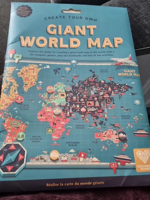 CREATE YOUR OWN Giant World Map £5.00 - PicClick UK