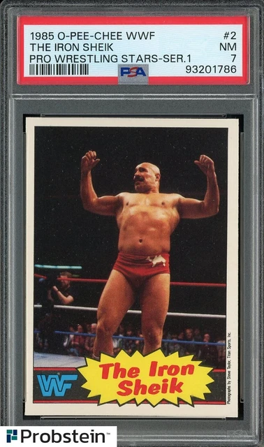 1985 O-PEE-CHEE OPC WWF Pro Wrestling Stars Series 1 #2 The Iron Sheik PSA 7 EUR 2,98 - PicClick FR