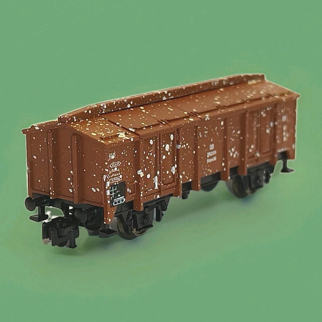 TRIX 13905 SPUR N Klappdeckelwagen DB Ep. III Gealtert OVP ...