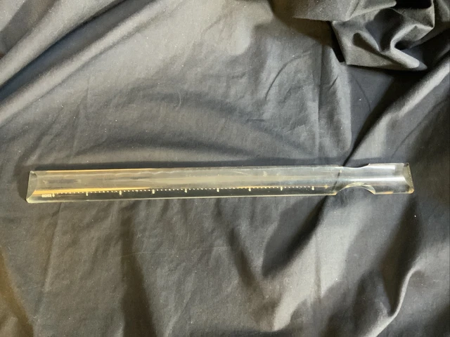 VINTAGE BAUSCH & Lomb 8" Clear Acrylic Ruler Magnifier $12.95 - PicClick