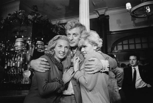 BRITISH ACTRESS ANDRE Cameron, British actor Michael Caine, and Bri ... BRITISH ACTRESS ANDRE Cameron, British actor Michael Caine, and Bri ...