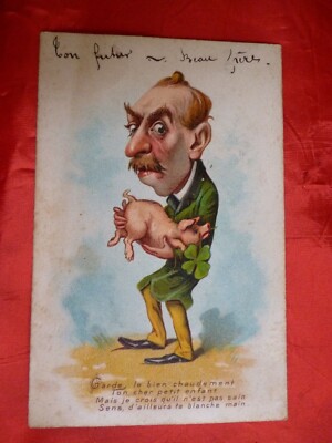 CPA CARTE HUMOUR ancienne -le cochon- EUR 6,00 - PicClick FR
