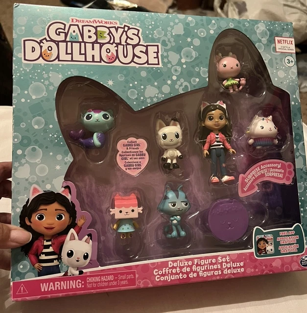 Gabbys Dollhouse Deluxe 7 Figure Set Girl And Cat Friends Surprise