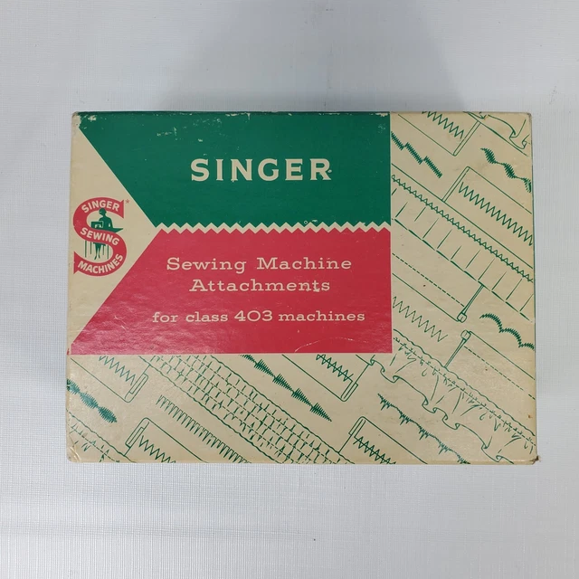 SINGER CLASS 403 Slant O Matic Sewing Machine Attachments Cams Feet £37 ...
