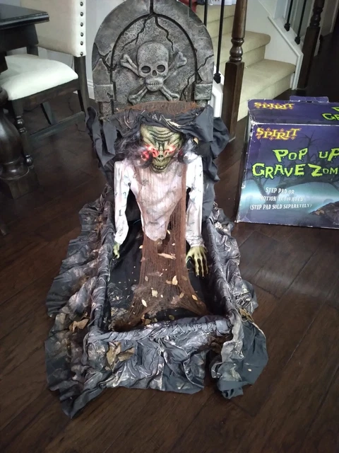 SPIRIT HALLOWEEN POP Up Grave Zombie Animated Prop With Box. Read ...