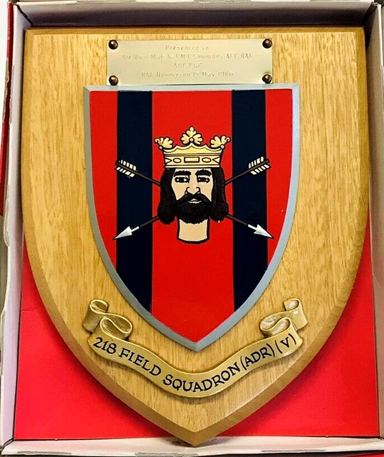 ROYAL AIR FORCE 218 Squadron ADR RAF Honington Marshall Simmons Shield ...