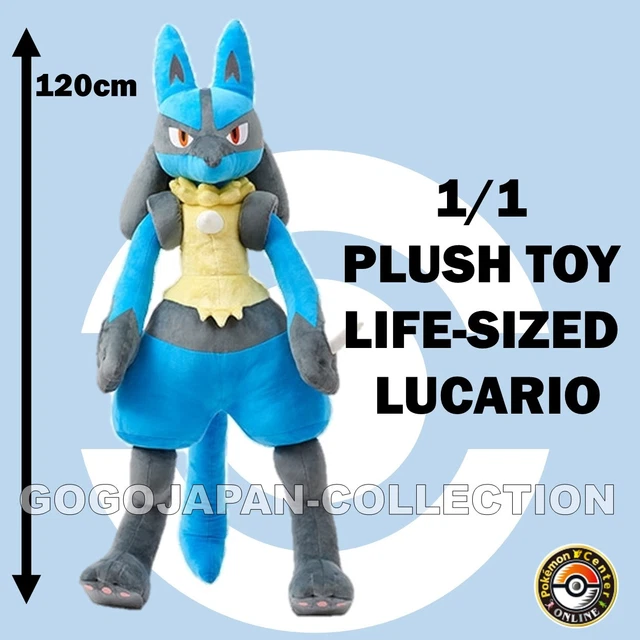 LUCARIO 2022 PLUSH Life sized ver. Pokemon Center Online Limited Doll ...