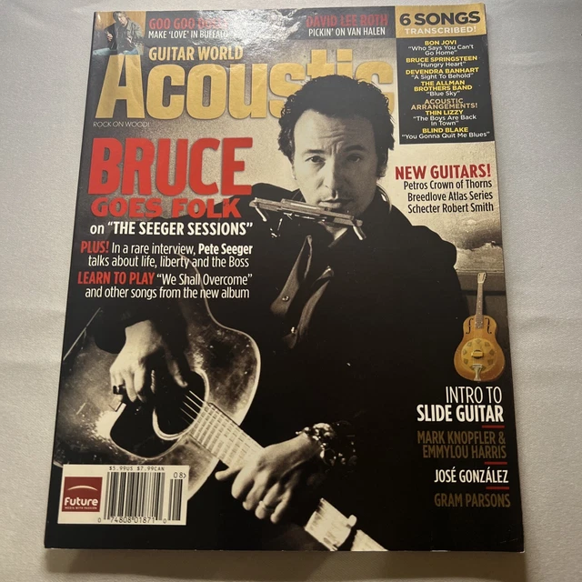 SPRINGSTEEN: GUITAR WORLD ACOUSTIC Magazine, 8/06, "BRUCE GOES FOLK" £6 ...