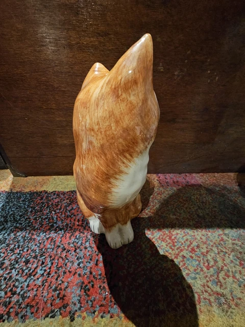 VINTAGE BABBACOMBE POTTERY Ginger Tabby Cat Figurine Made England ...