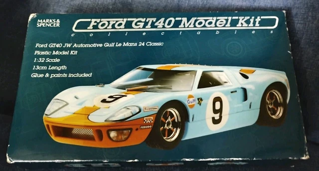 1:32 SCALE M&S Gulf Ford GT40 Le Mans 24hr Model Kit Boxed Unbuilt ...