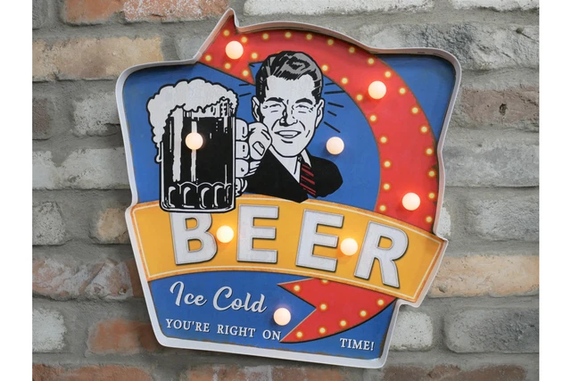 ICE COLD BEER Light Up Sign - 7572 £35.02 - PicClick UK