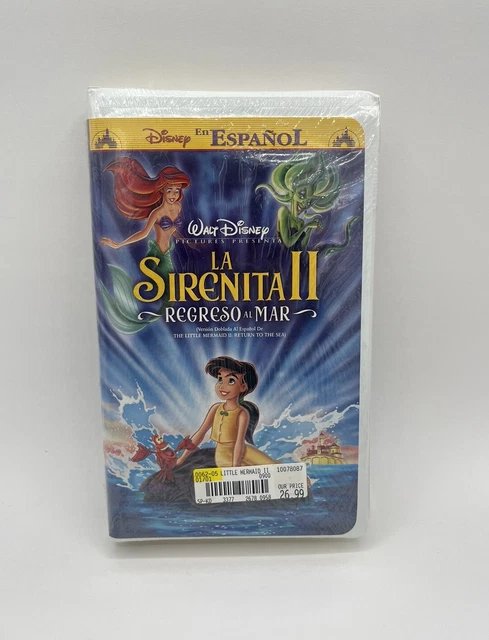THE LITTLE MERMAID 2 VHS Tape La Sirenita 2 Regreso Al Mar Walt Disney ...