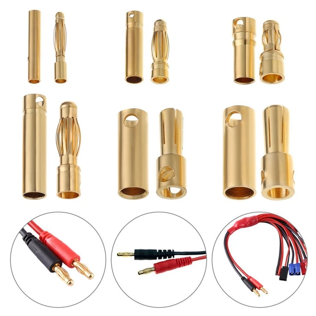 AIRPLANE BULLET BANANA Plug High Current Male Female Plugs RC Battery ...