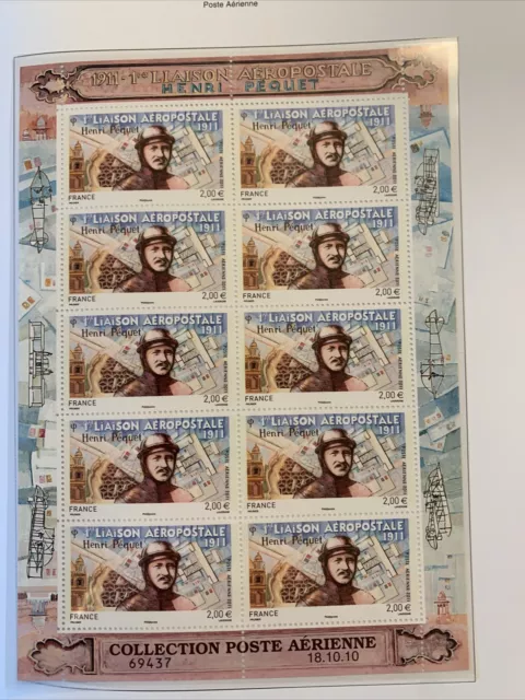 BLOC FEUILLET Mini Planche Timbre Poste Aérienne Neuf Sans Charnière No ...