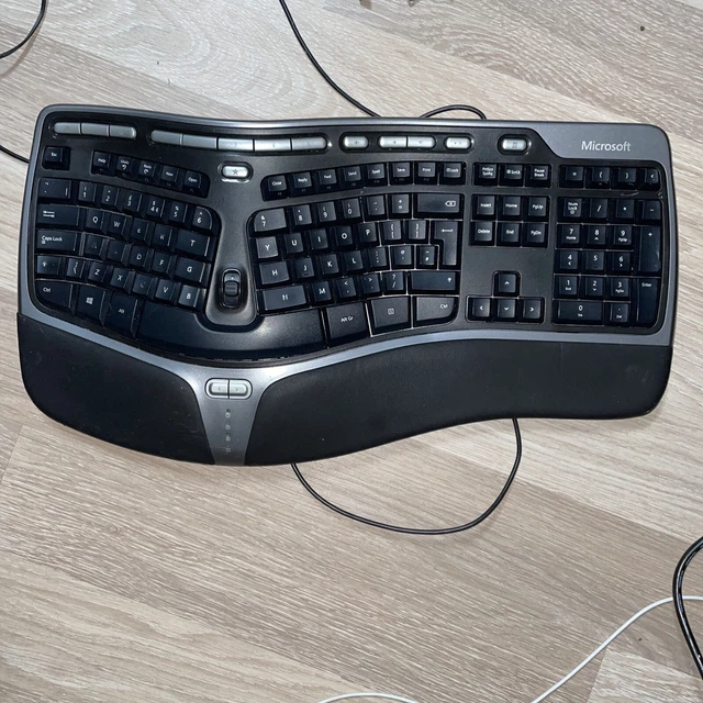 LARGE FULL SIZED Microsoft Natural Ergonomic Keyboard 4000 v1.0 Numpad ...