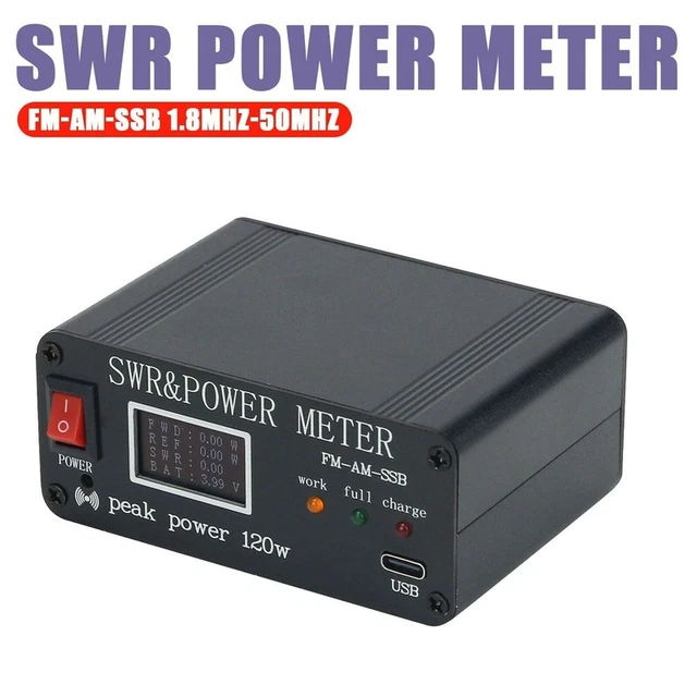 FM-AM-SSB 1.8MHZ-50MHZ SWR Power Watt Meter SWR Meter Peak Power 120W ...