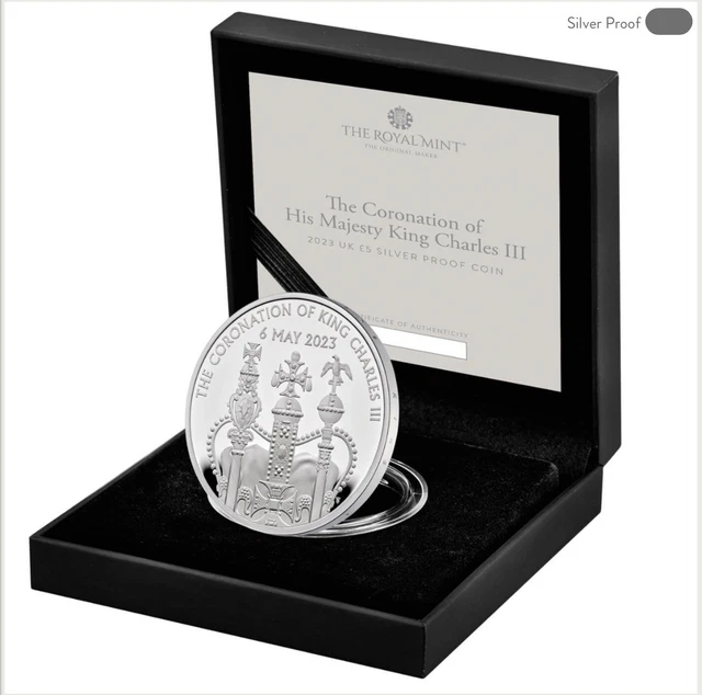 ROYAL MINT CORONATION of His Majesty King Charles III 2023 £5 Silver ...
