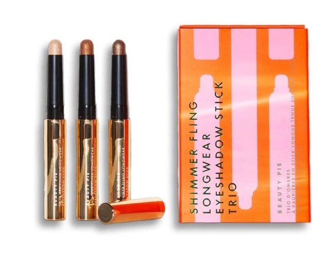 BEAUTY PIE SHIMMER Fling Longwear Eyeshadow Stick Trio 3 x 1.3g RRP £35 ...