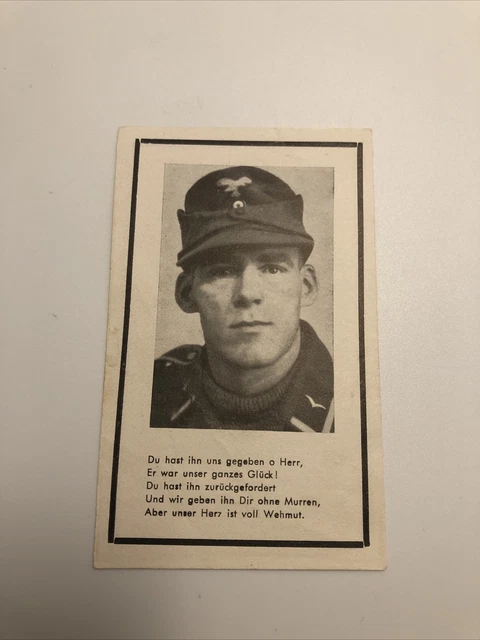 WW2 GERMAN DEATH Card Luftwaffe Flak San. KIA 19/01/1945 Breitenstein ...
