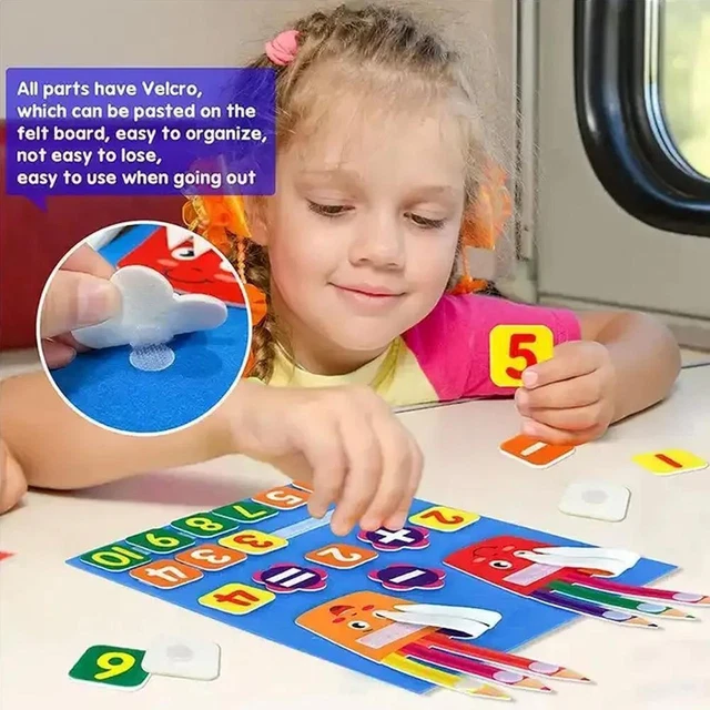 LEARNING NUMBERS FELT Board Early Education Math Games For Preschool ...