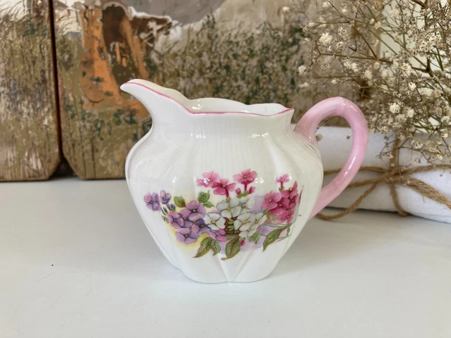 626⚜️ DÉCO ANCIEN Pot à Lait Shelley England en Porcelaine Décor Fleurs ...