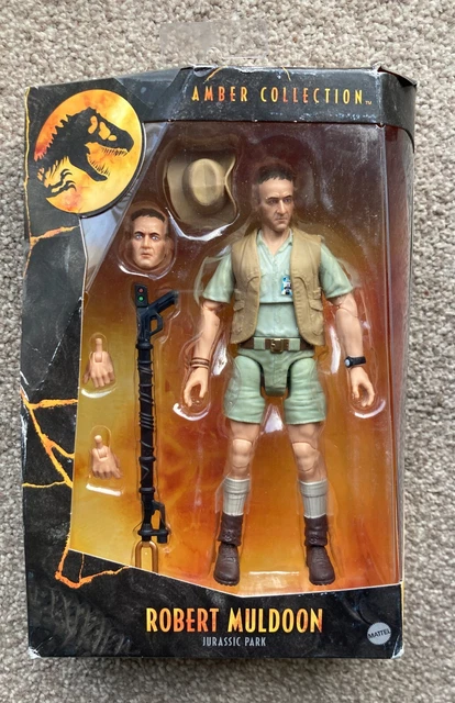 ROBERT MULDOON JURASSIC Park Amber Collection Mattel Action Figure NEW ...