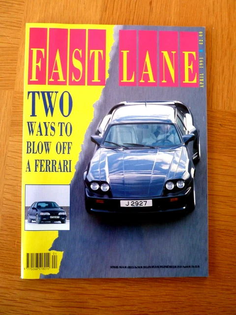 FAST LANE MAGAZINE April 1991 Renault Clio 16v & GTA, Peugeot 205 D ...