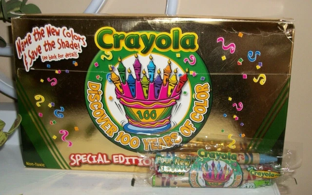 CRAYOLA 100 YEARS Of Color Special Edition Gold Box Set 100 Crayons ...
