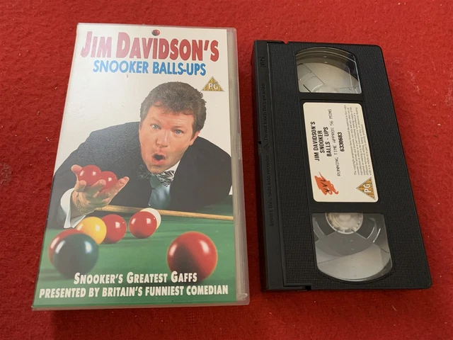 JIM DAVIDSON'S SNOOKER Balls-Ups Rare Vhs Video Vintage Tested Free ...