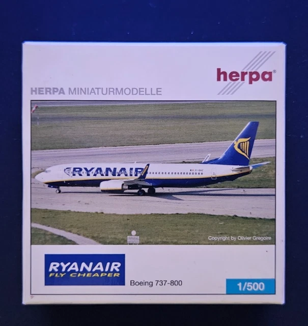 HERPA WINGS 1:500 Ryanair B737-800, EI-DHZ, mit OVP EUR 95,00 - PicClick DE
