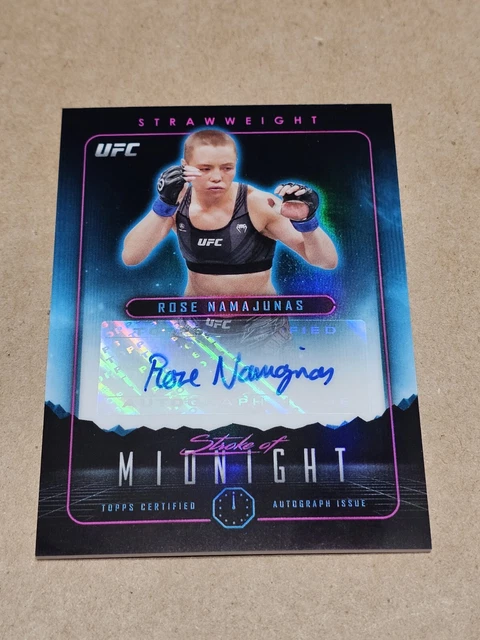 2024 TOPPS MIDNIGHT UFC Rose Namajunas Stroke of Midnight Autografo EUR ...