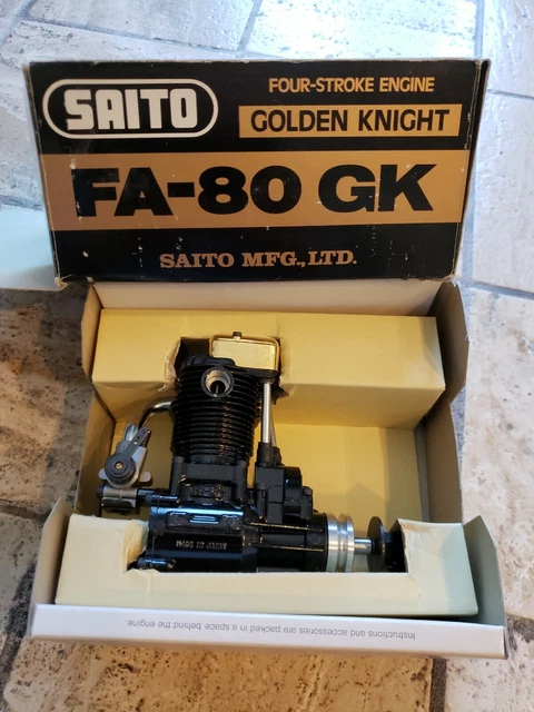 SAITO MOTOR - SAITO 80 - FA-80 Golden Knight 4C Motor - Neu im Karton EUR 367,67 - PicClick DE
