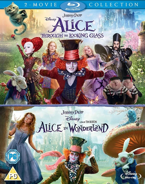 DISNEY: ALICE IN Wonderland / Through The Looking Glass (Blu Ray) New ...