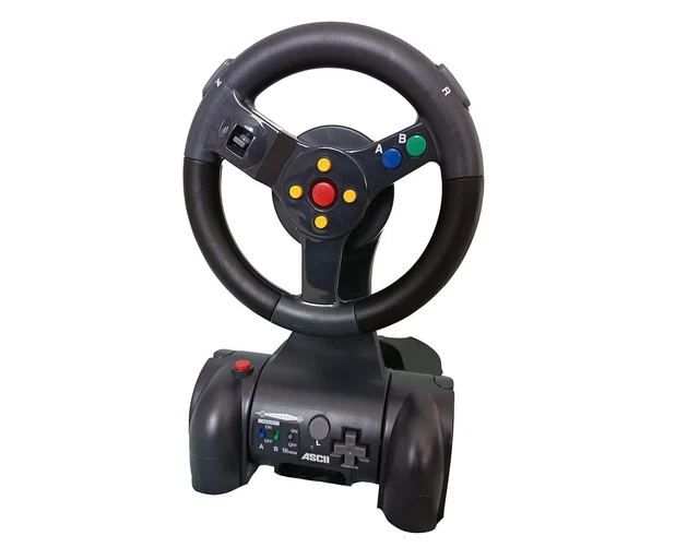 NEW ASCII DRIVING Racing Steering Wheel Controller For N64 Nintendo 64 ...