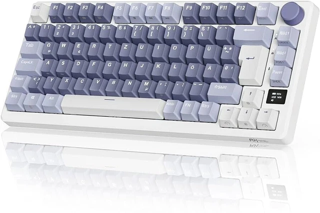 RK 75M ROYAL Kludge 75M Ocean Blue Mechanical Keyboard ISO DE RED ...