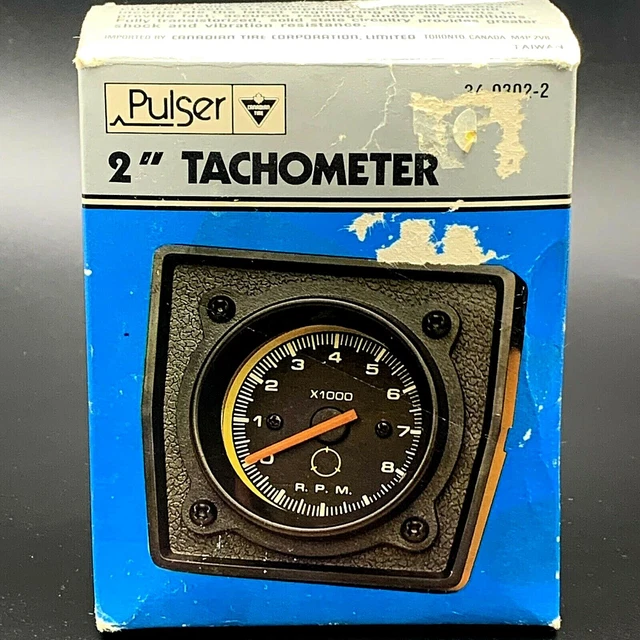 VINTAGE PULSER 2& Tachometer 8000 RPM Gauge Meter 4, 6, 8 Cylinder Cars ...