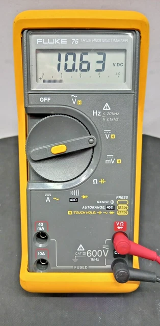 FLUKE 76 MULTIMETRE NUMERIQUE AUTOMATIQUE TRUE RMS 4000pts EUR 140,00 ...