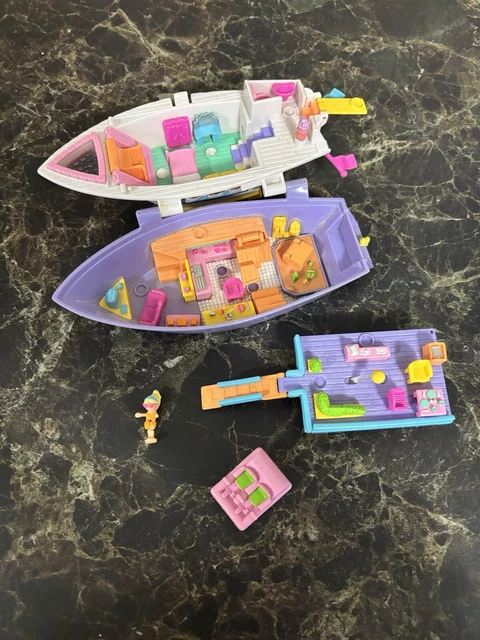 VINTAGE POLLY POCKET Fun Cruise Boat Bluebird Toys 1997 RARE £125.00 ...