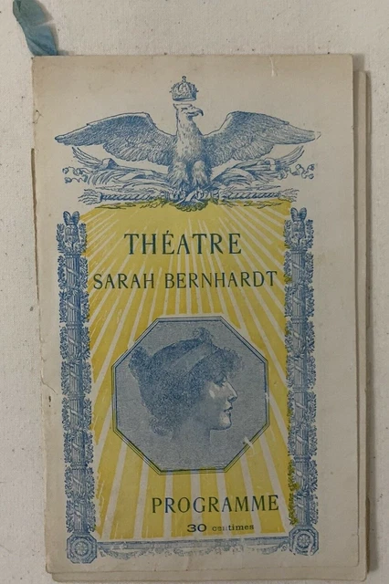 THEATRE SARAH BERNHARDT Official Eagle Program $140.76 - PicClick